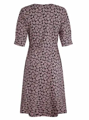 WEIRD FISH Cassandra Jersey Swing Dress - Tea Rose