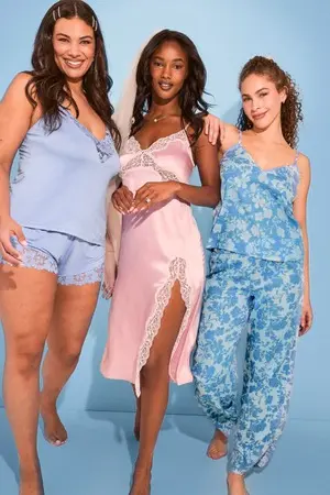ADORE ME Jacky Pajama Cami & Shorts Set - Medium Blue