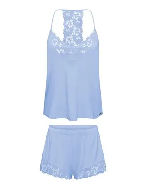 ADORE ME Jacky Pajama Cami & Shorts Set - Medium Blue