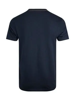 WEIRD FISH Foothills Front Print T-shirt - Navy