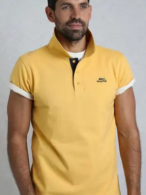 WEIRD FISH Miles Pique Polo - Lemon