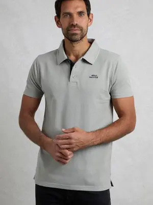 WEIRD FISH Miles Pique Polo - Limestone