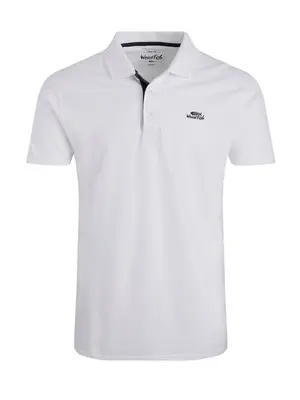 WEIRD FISH Miles Pique Polo - White