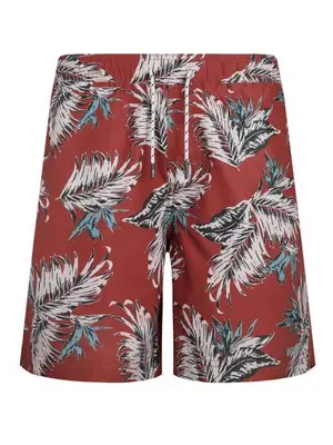WEIRD FISH Belukha Printed Swim Shorts - Paprika