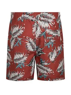 WEIRD FISH Belukha Printed Swim Shorts - Paprika