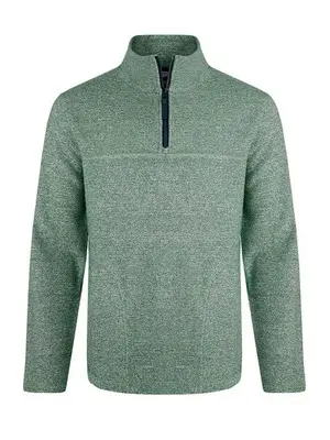WEIRD FISH Laramie 1/4 Zip Fleece - Olive