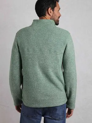WEIRD FISH Laramie 1/4 Zip Fleece - Olive