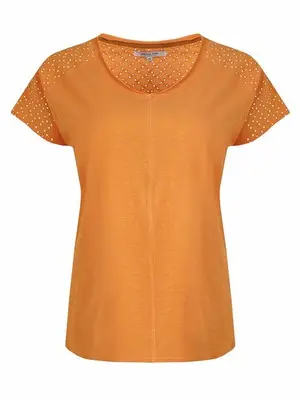 WEIRD FISH Pernille Cutaway T-shirt - Orange