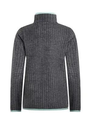 WEIRD FISH Tilly 1/4 Zip Grid Fleece - Navy