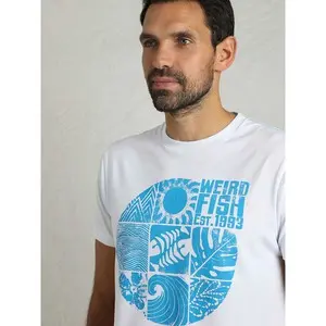WEIRD FISH Summer Sector Graphic T-shirt - White