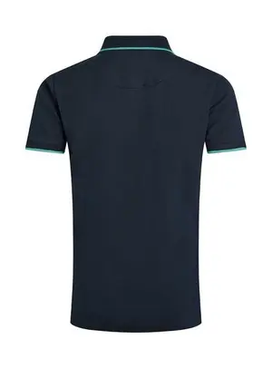 WEIRD FISH Pammie Pique Polo Shirt - Navy
