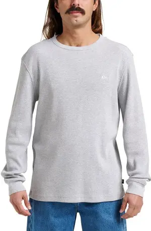 Quiksilver Nelson Long Sleeve Thermal Pullover - Light Gray Heather
