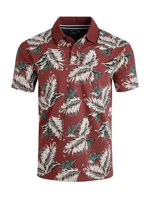WEIRD FISH Sarat Printed Polo - Paprika