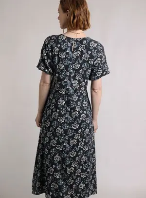WEIRD FISH Everly Printed Midi Dress