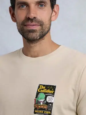 WEIRD FISH Codfather Heritage Wash Artist T-shirt - String