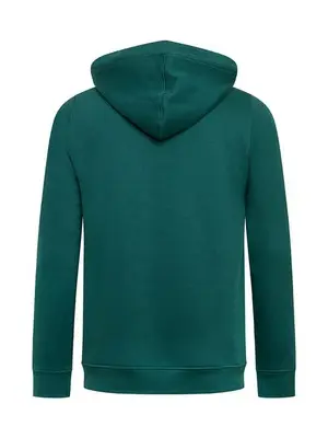 WEIRD FISH Hugo Branded Popover Hoodie - Forest Green