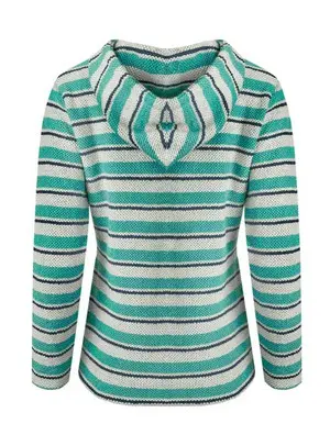 WEIRD FISH Ally 1/4 Zip Striped Hoodie