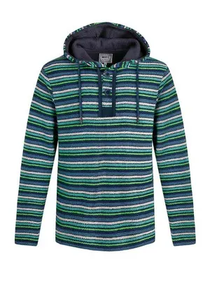 WEIRD FISH Striped Slouchy Fit Hoodie