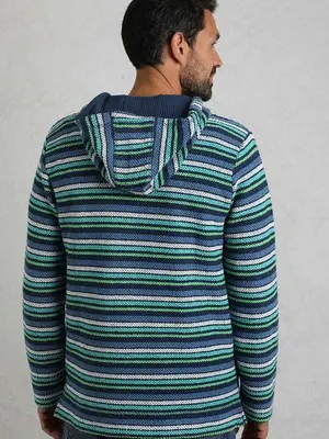 WEIRD FISH Striped Slouchy Fit Hoodie