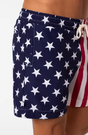 LEISURE LAB Stars And Stripes Swim Trunks
