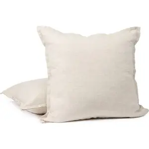 COYUCHI Organic Linen Accent Pillow - Natural Chambray