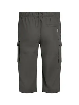 WEIRD FISH Summersville 3/4 Length Cargo Trousers - Dark Grey