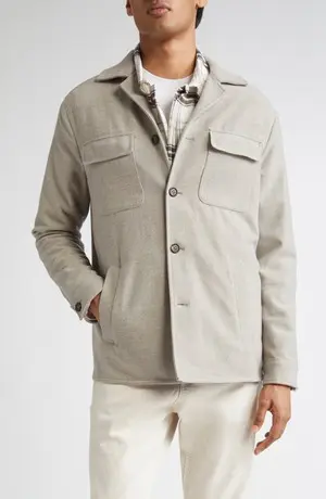 Eleventy Wool Overshirt - 80 Clay