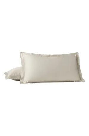 COYUCHI Cloud Soft Organic Cotton Sateen Sham - Stone