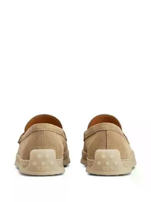 TOD'S Suede Loafers - Neutrals
