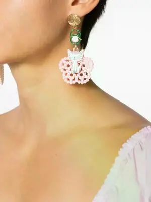 AMIR SLAMA Charm-appliqué Drop Earrings