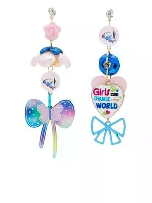AMIR SLAMA Bow-motif Drop Earrings - Multicolour