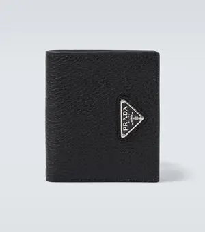 Prada Logo Leather Wallet - Black