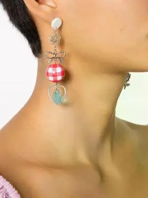 AMIR SLAMA Heart-motif Drop Earrings