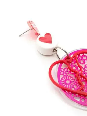 AMIR SLAMA Heart Motif Drop Earrings