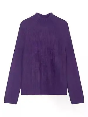 Marc O'polo Roll Neck Textured Sweater - Purple