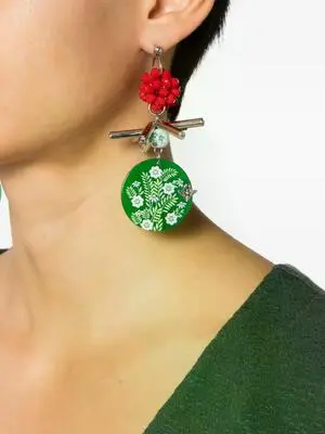 AMIR SLAMA Charm-appliqué Drop Earrings