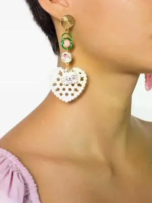 AMIR SLAMA Charm-appliqué Drop Earrings