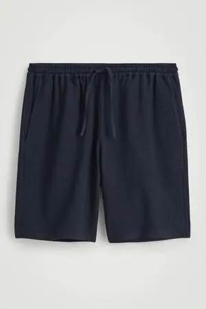 Cos Seersucker Relaxed Fit Drawstring Shorts