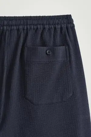 Cos Seersucker Relaxed Fit Drawstring Shorts