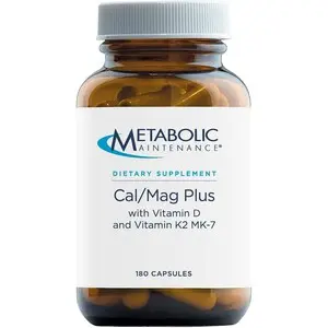 METABOLIC MAINTENANCE Cal/mag Plus W/ Vit D And K-2 180 Capsules - One-color