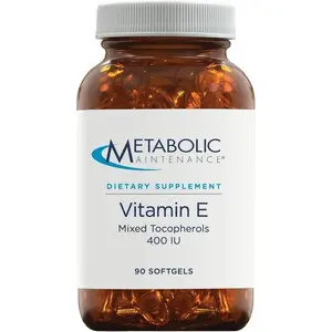 METABOLIC MAINTENANCE Vitamin E Mixed Tocopherols 400 Iu 90 Softgels - One-color