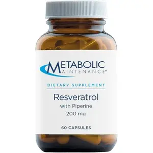 METABOLIC MAINTENANCE Resveratrol With Piperine 60 Capsules - One-color