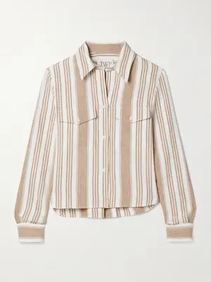 TWP Carter Striped Hemp Shirt - Neutrals