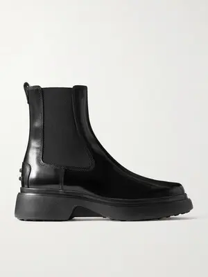 TOD'S Gomma Leather Chelsea Boots - Black