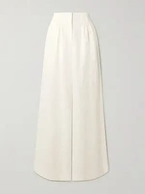 TWP Pintucked Linen Wide-leg Pants