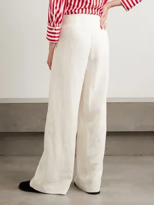 TWP Pintucked Linen Wide-leg Pants