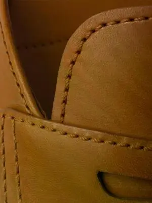 Prada Leather Slides With Logo Detail