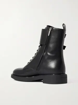 GIANVITO ROSSI Ripley Buckled Leather Ankle Boots - Black