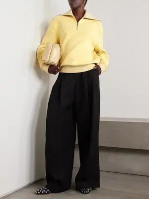 JIL SANDER Oversized Wool-blend Sweatshirt - Yellow