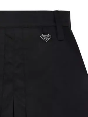 Prada Re-nylon Miniskirt With Enameled Triangle Logo